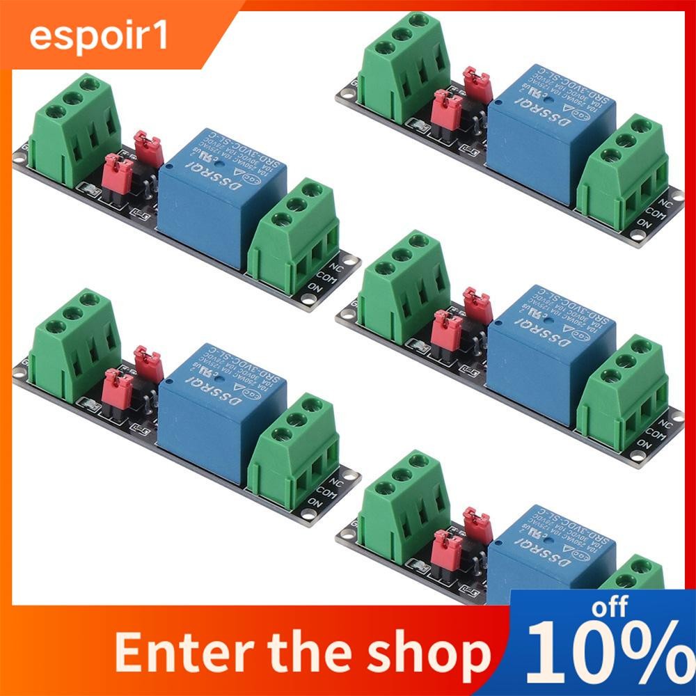 ESPOIR 5pcs 1 Channel Relay Module, 3V Relay Relay Module, Channel ...