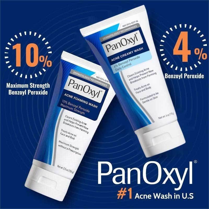 Panoxyl facial wash/Benzoyl Peroxide 10% and 4%/panoxyl acne foaming ...