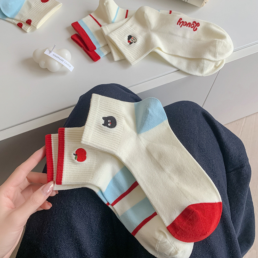 YZYM White socks for women, short socks for summer, thin socks for ...