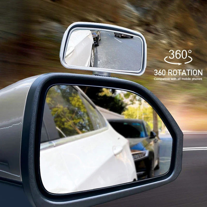 360 Degree Adjustable Wide Angle Side Rear Mirror Blind Spot Convex ...