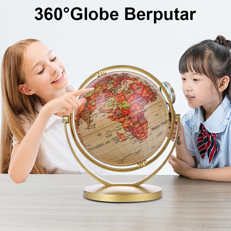 360 Rotating World Map School Geography Educational Supplies Globe Toy ...