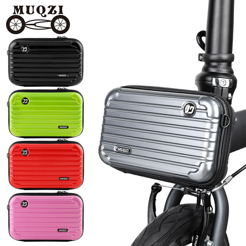MUQZI Folding Bike Front Bag with Carrier Bracket Adapter for Brompton ...