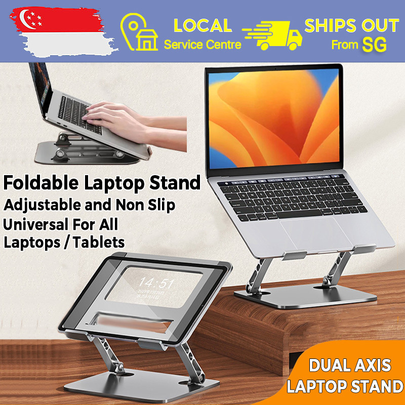 [SG Ready Stock]Portable Foldable Laptop Stand Aluminum Adjustable ...
