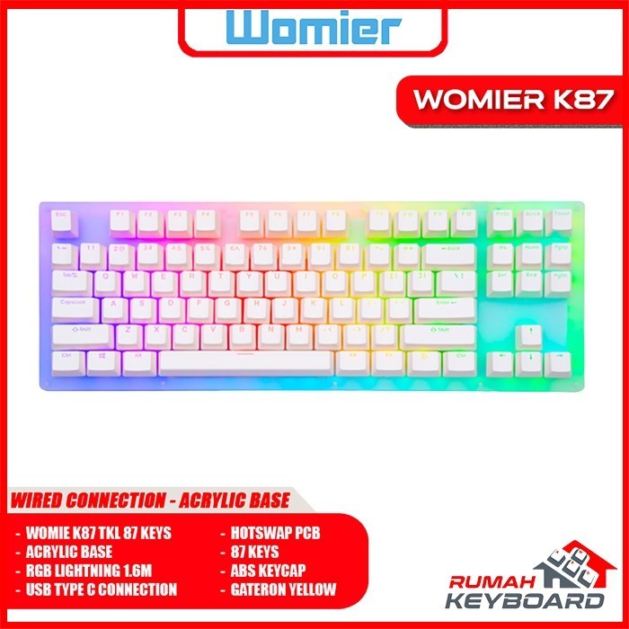 WOMIER K87 - TKL 87 Keys - Wired - Rgb - Hotswap - Mechanical Keyboard | Shopee Singapore
