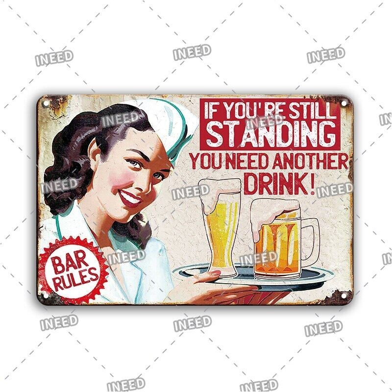 Guinness Beer Tin Poster Sign Vintage Irish Pub Bar Wall Decorative