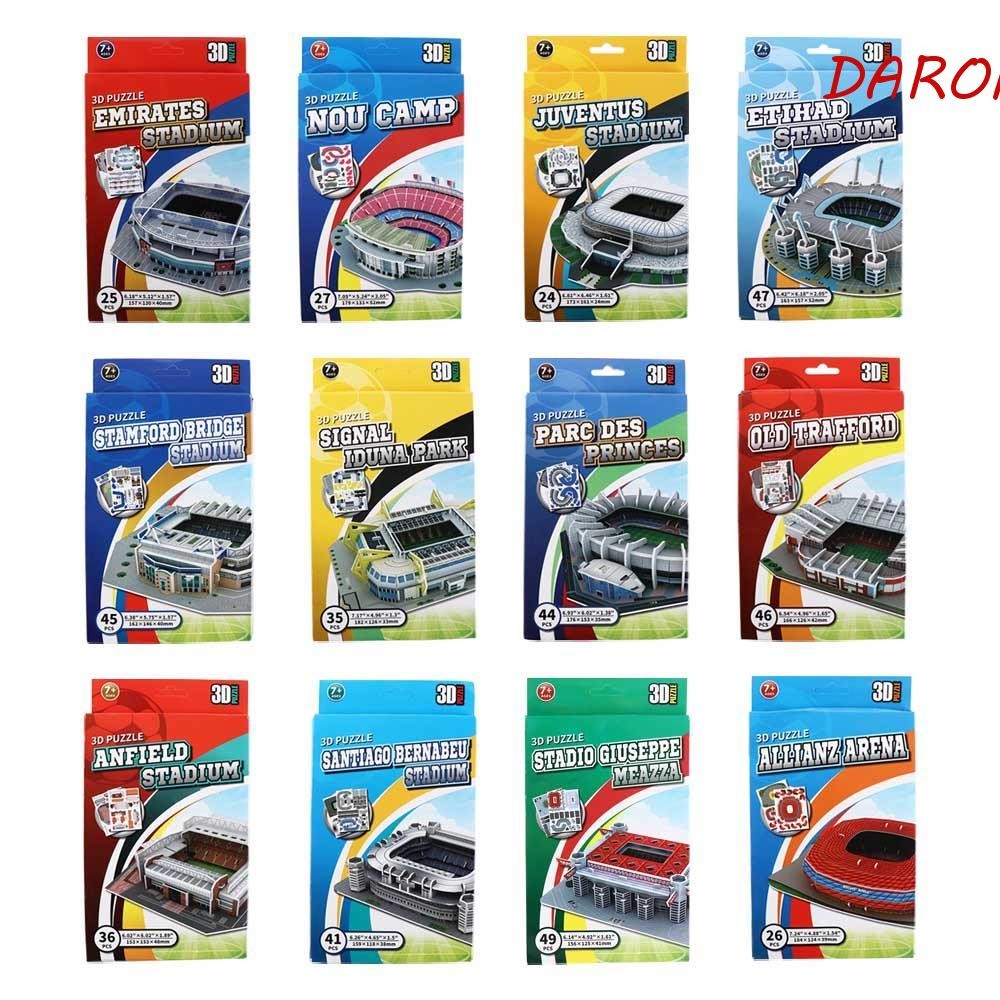 DARON Miniature Football Stadiums, DIY Assemble 3D Soccer Stadium ...
