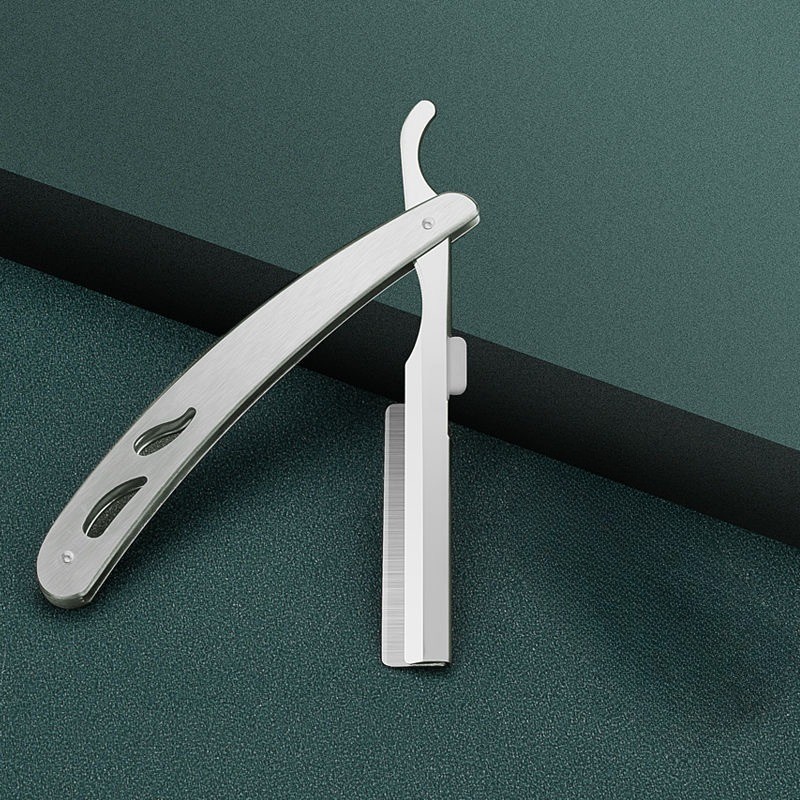 Barber Blade Razor Manual Shaver Carboon Steel Salon Folding Sharp ...