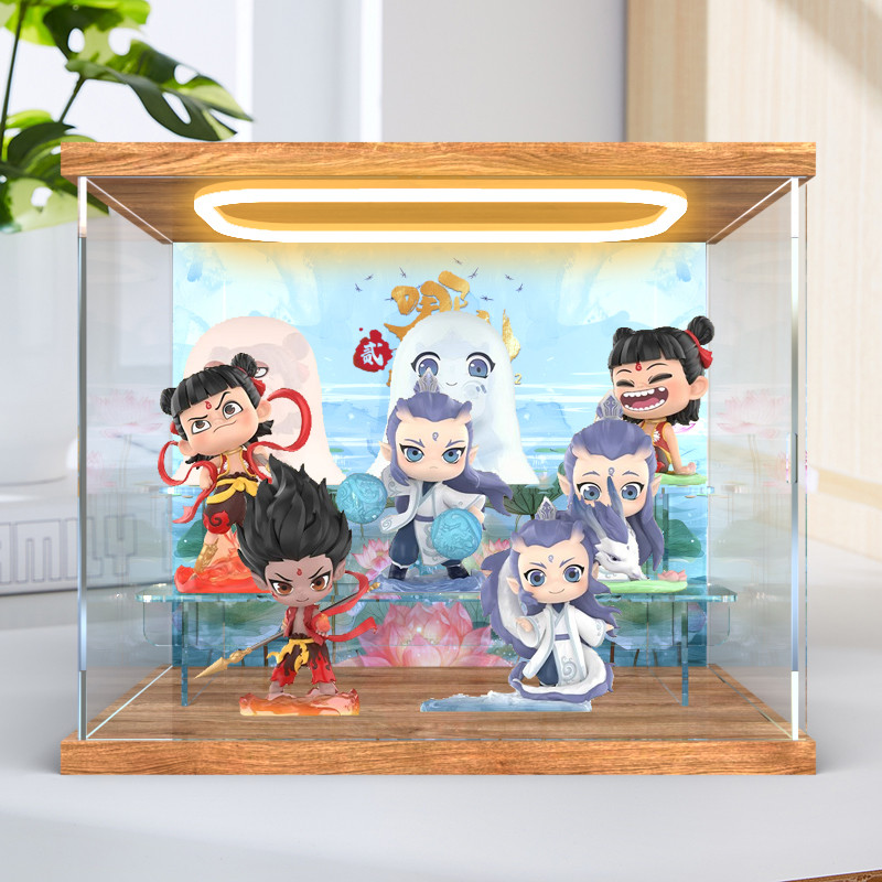Dust Cover Round Lamp Display Box Suitable for Pop Mart Nezha: The ...