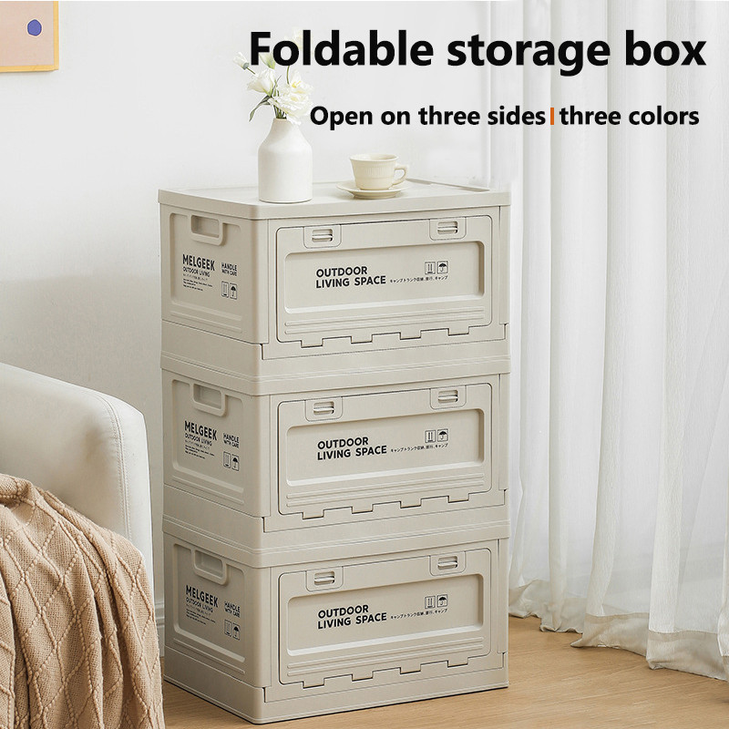 Outing--Folding Storage Box Cabinet Wardrobe Three Door Foldable Home ...
