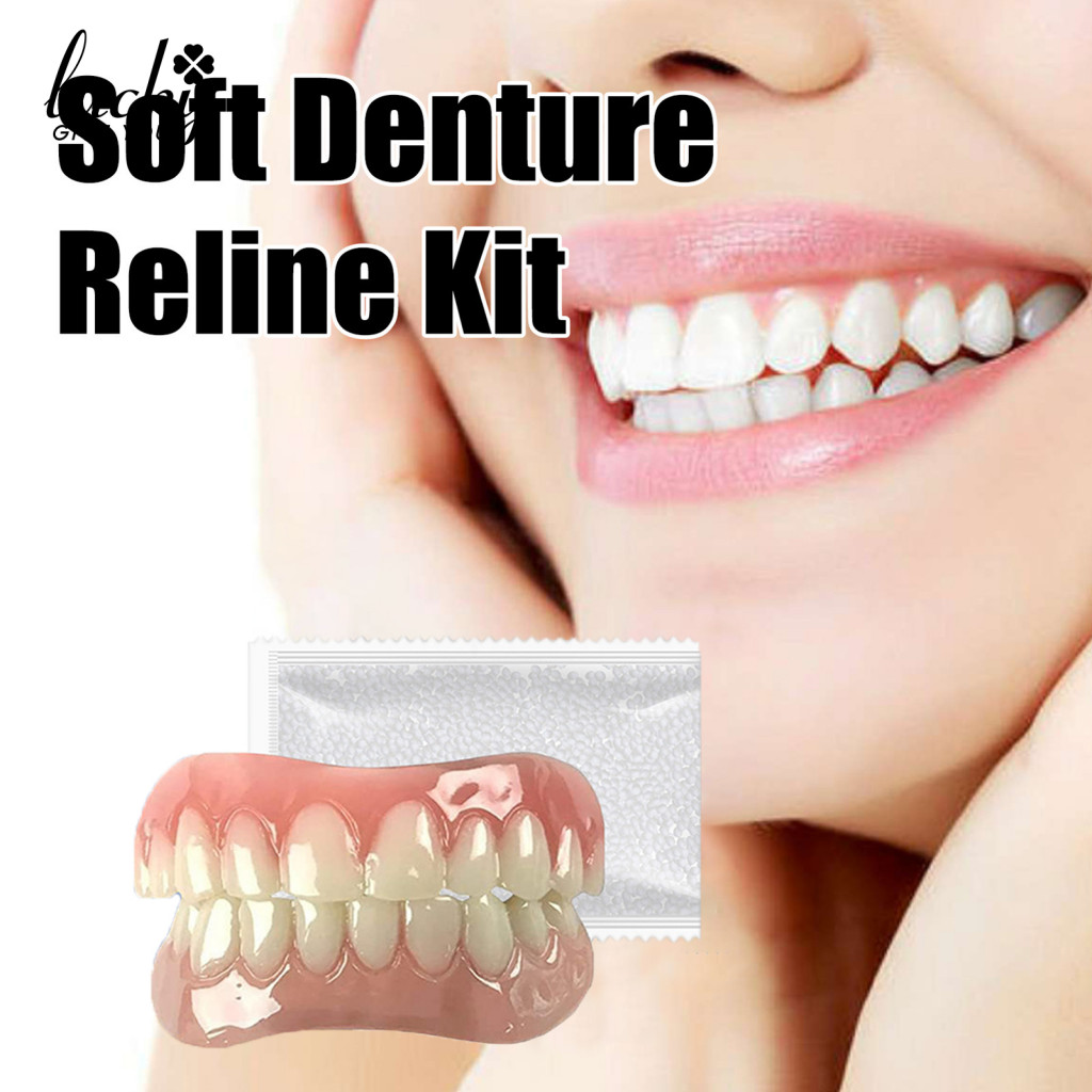Upper Fake Teeth Smile Denture Instant Smile Veneers Set for Men and ...