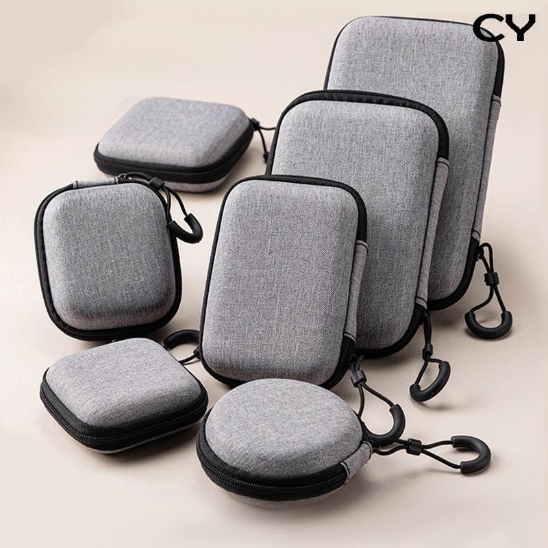 6SIZE Mini Grey Digital Product Storage Bag Portable Headphone USB Data ...