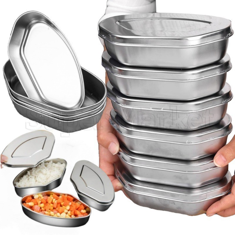 [ Featured ] Stainless Steel Food Box with Lid - Kitchen Storage ...