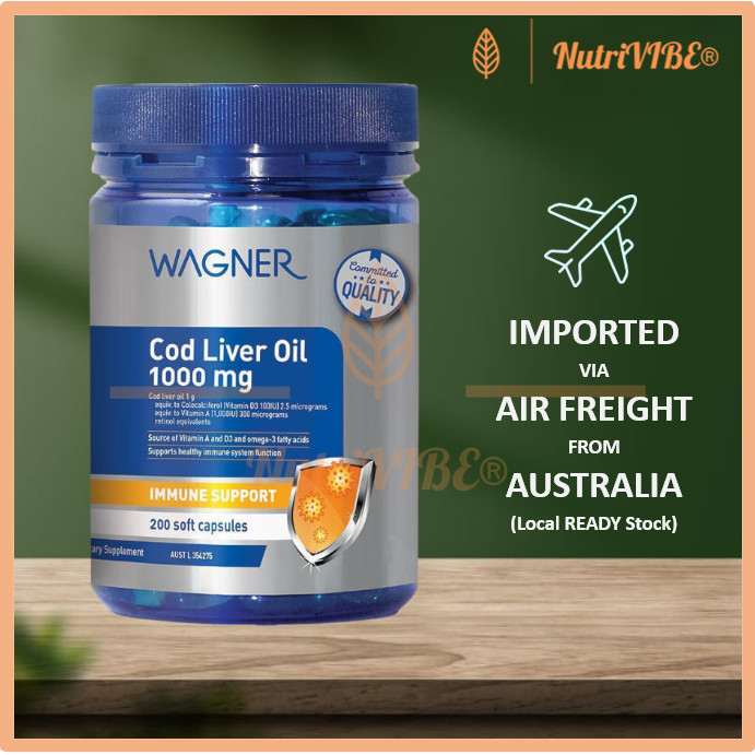 [Ready SG Stock] Wagner Cod Liver Oil 1000mg 200 capsules | Shopee ...