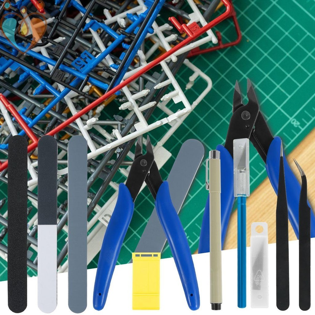 9Pcs Modeler Basic Tool Set Complete Portable Hobby Building Tool Kit ...