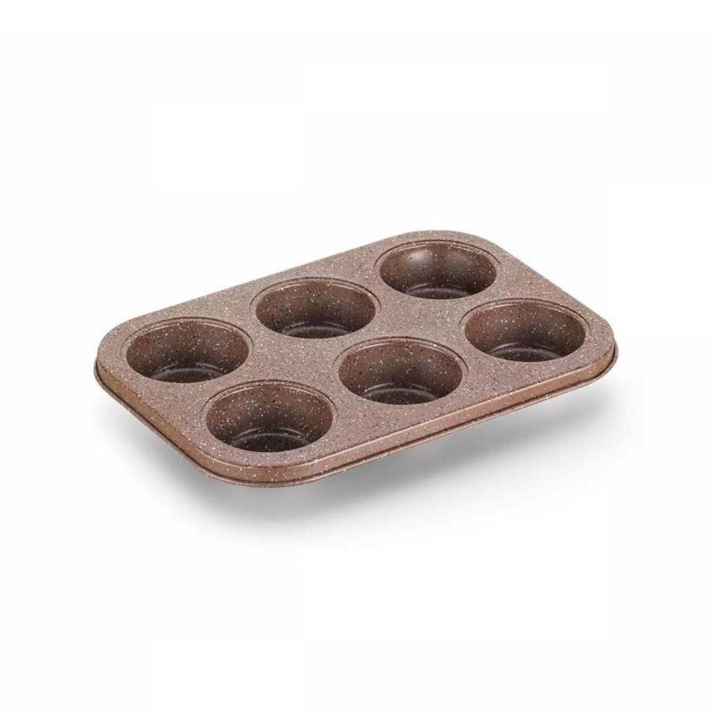 Korkmaz Muffy Non-Stick 6 Cups Standard Muffin Pan - Muffin Mold, Made ...