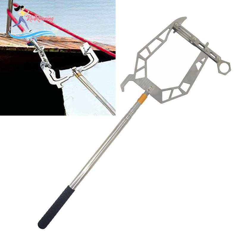 [Whweight] Mooring Rope Dock Hook Telescopic Boat Resistant Sturdy ...