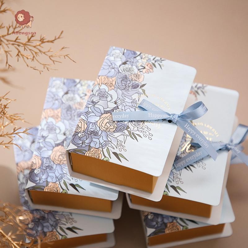 abongsea 1pc Book Shape Gift Box Ith Ribbon Paperboard Candy Chocolate ...
