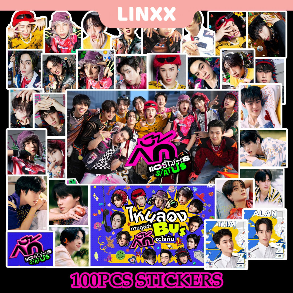 LINXX 100Pcs BUS Group No-Status Status Album K-Pop Stickers Set Korean ...