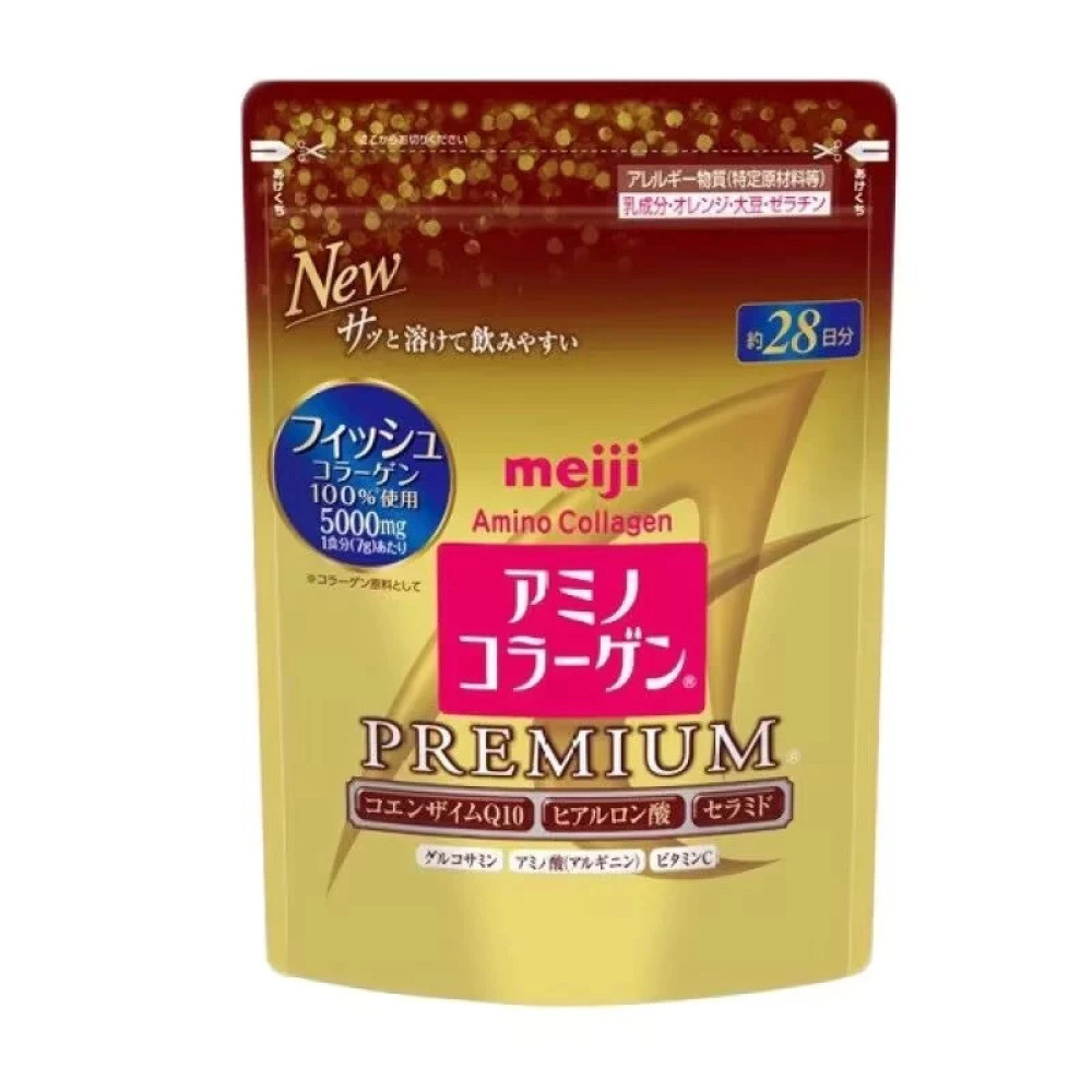 meiji amino Premium Collagen Powder Beauty Food Refill-196g 28Days-Ejen pembelian global ...