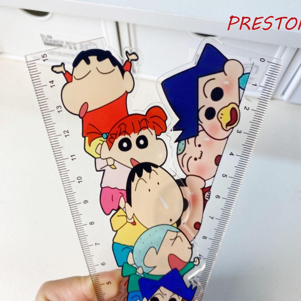 PRESTON Crayon Shin-chan Ruler, Acrylic Kawaii 15CM Straight Rulers ...