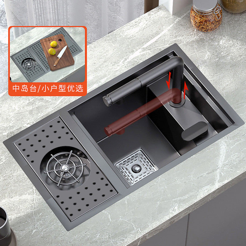 Hidden Cup Washer Sink Nano Bar Counter Western Kitchen Island Counter ...