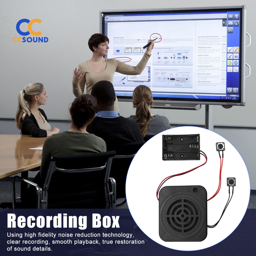 Clear Recording Playback Device High-power Speaker Voice Recorder Box ...