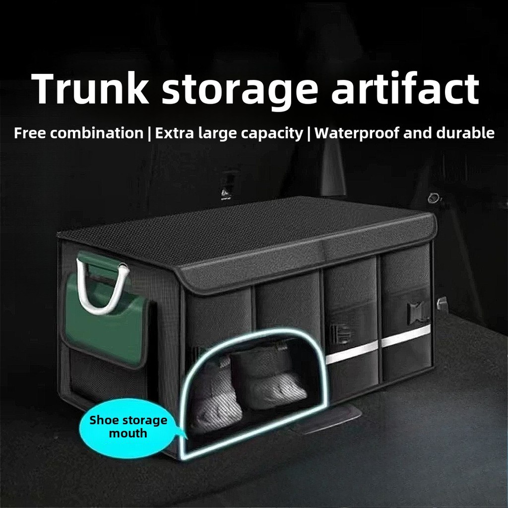 Car Boot Organiser Box Storage | Portable Trunk Rear Organizer ...