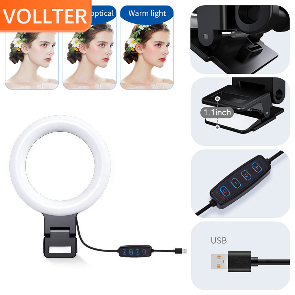 6 Inch Fill Ring Light USB Office Teaching Dimmable Lamp Lighting ...