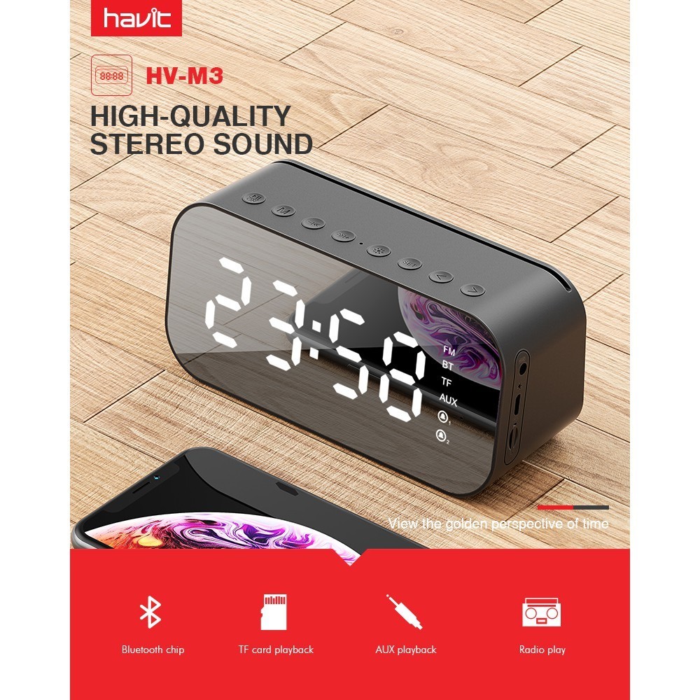 HAVIT M3 Portable Bluetooth Speaker Support Aux TF USB Music Player ...