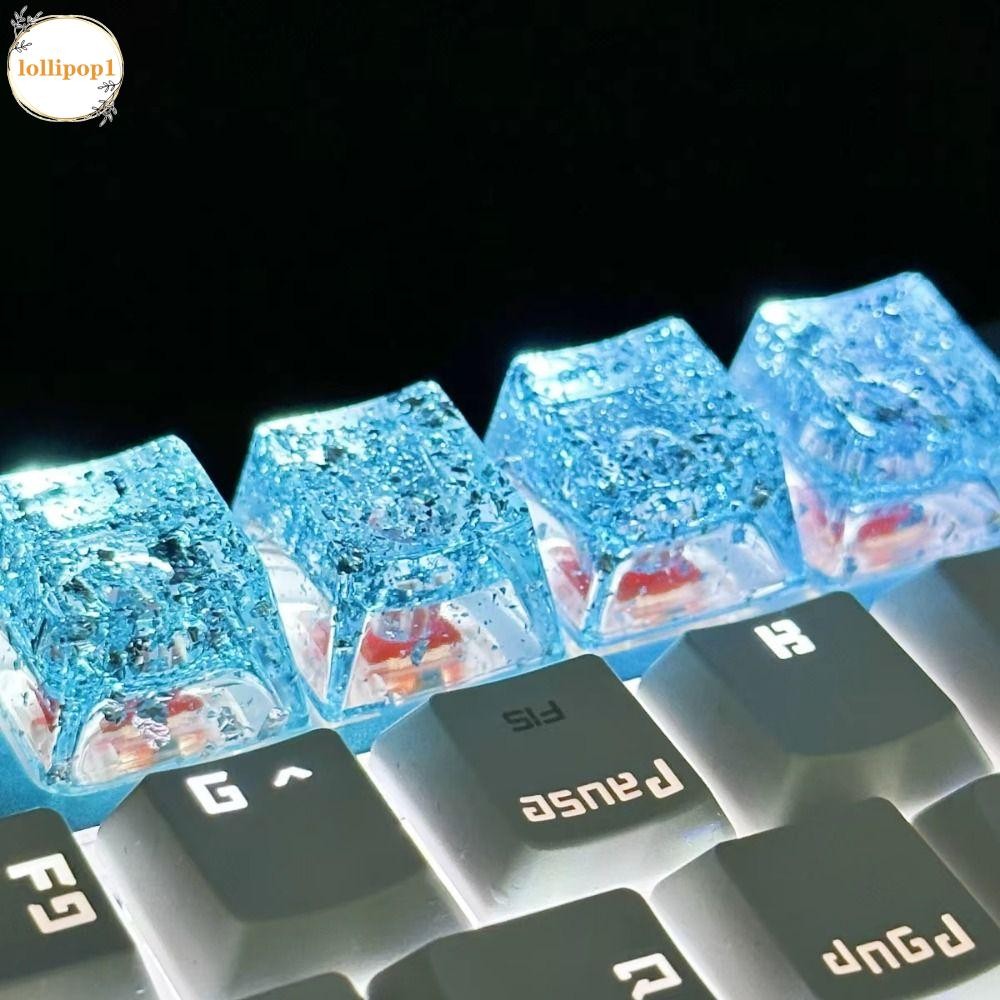 LOLLIPOP1 Gold Foil Paper Keycaps, Universal Little Key Resin ...