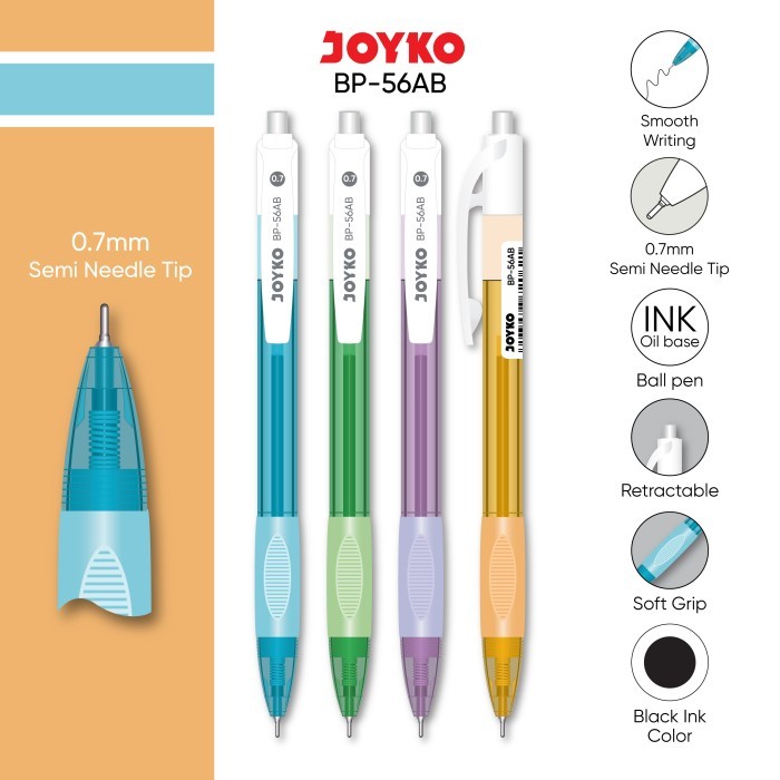 Ball Pen Joyko BP-56AB Pen 0.7 mm | Shopee Singapore