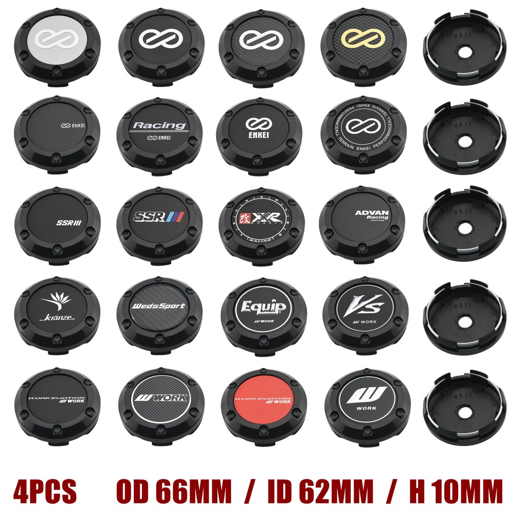 JDM Car Styling WORK Sport Rim Caps 66mm EQUIP MEISTER Wheel Center Cap ...