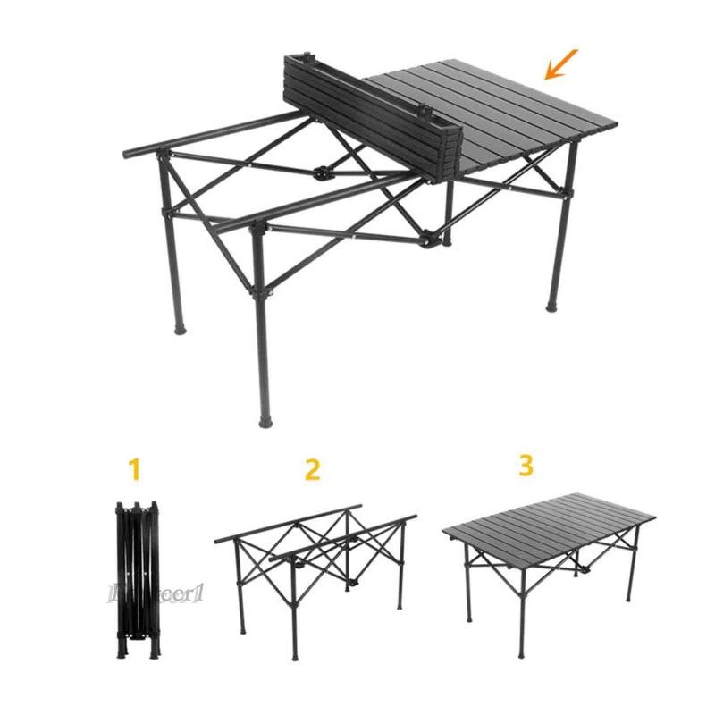 [Fenteer1] Foldable Camping Table Legs Portable BBQ Outdoor Table ...
