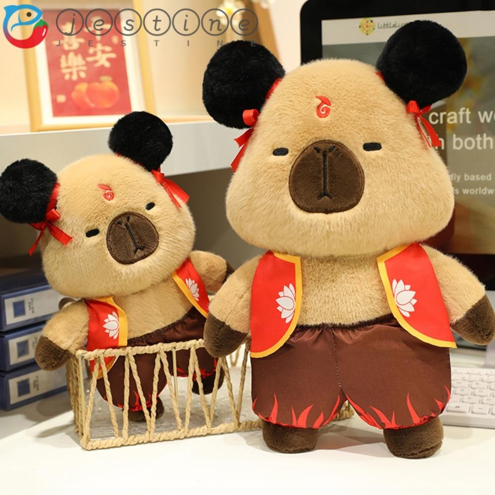 JESTINE Capybara Plush Toy, Cartoon Fluffy Capybara Plush Doll ...