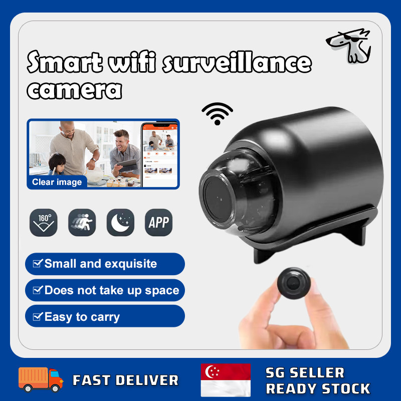 [SG Stock] 360° Ultra-wide angle Mini Wi-Fi cat-eye camera 4k wireless ...