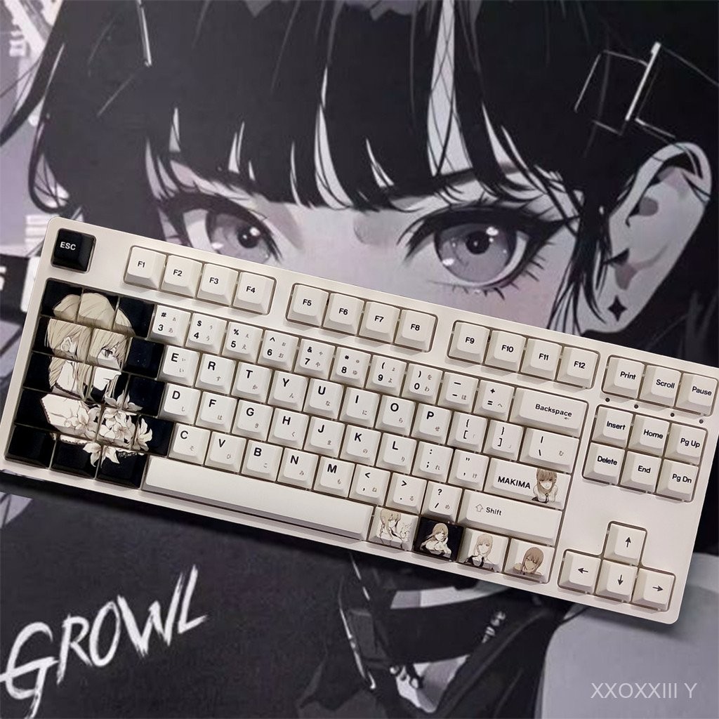 [Bottom Design]Machima Chainsaw Man Key Cap Flowers pbt Thermal ...
