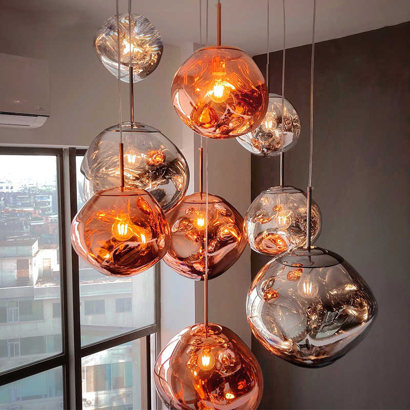 Lava Lamp Duplex Rotating Staircase Long Pendant Light Creative Bar ...