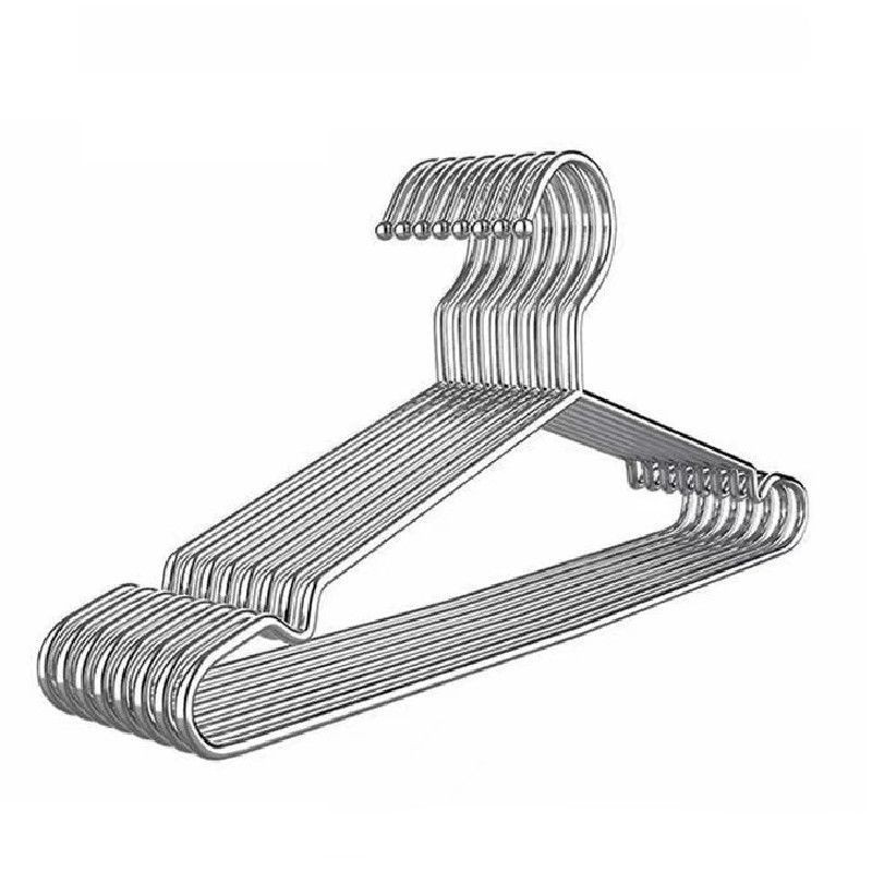 Stainless Steel Hanger Solid Bold Non-Marking Adult Drying Rack Clothes ...