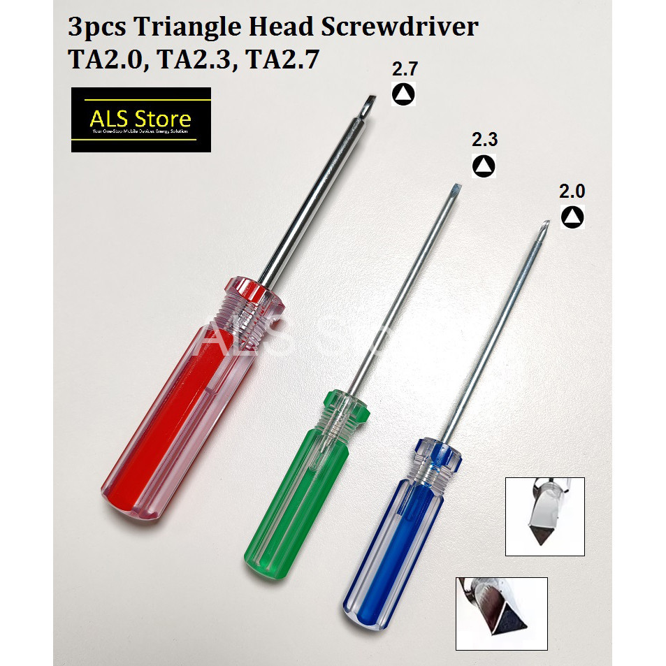 3pcs Triangle Head Screwdriver TA2.0, TA2.3, TA2.7 - For small home ...