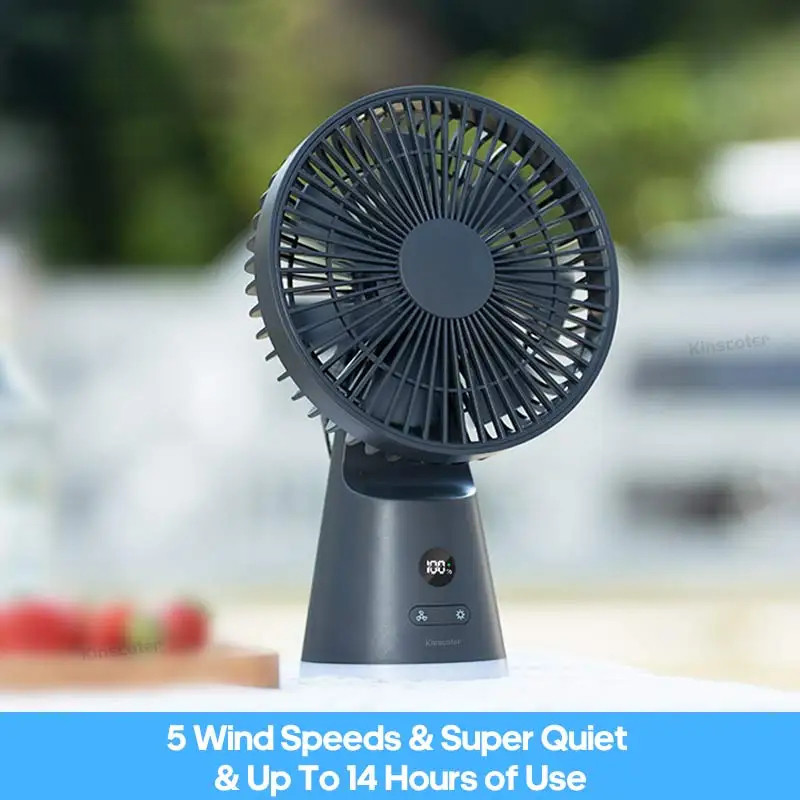 Cordless Electric Fan 3600mah Wireless Portable Air Circulator Fan ...