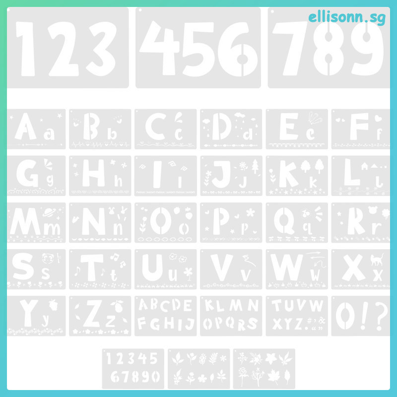 Plastic Painting Template 36 Pcs Cardboard Making Lettering Stencils ...