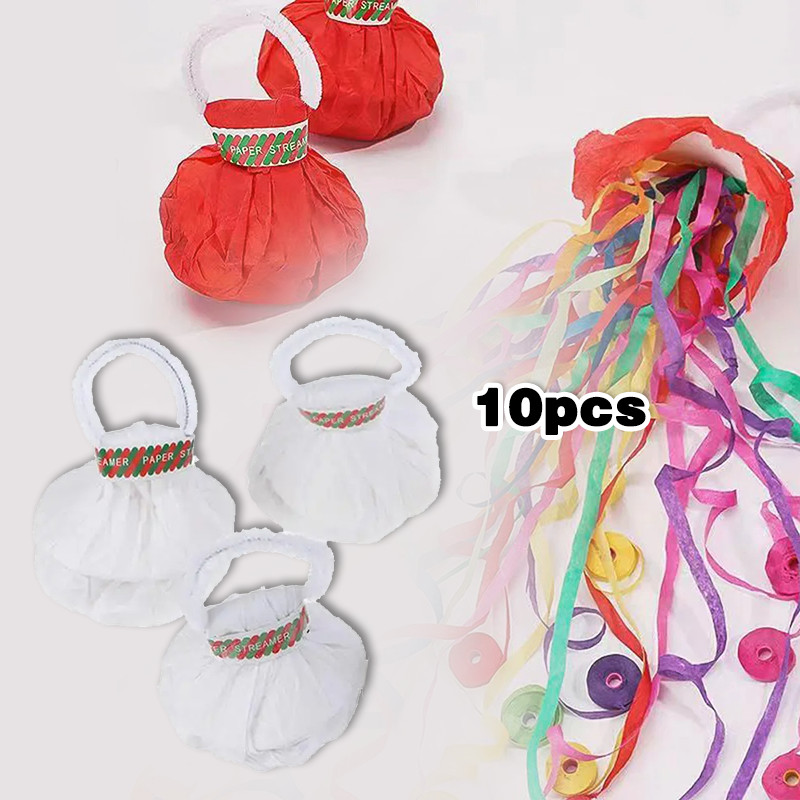 10Pcs Hand Throw Streamer Party Hand Throwing Confetti Birthday Party ...