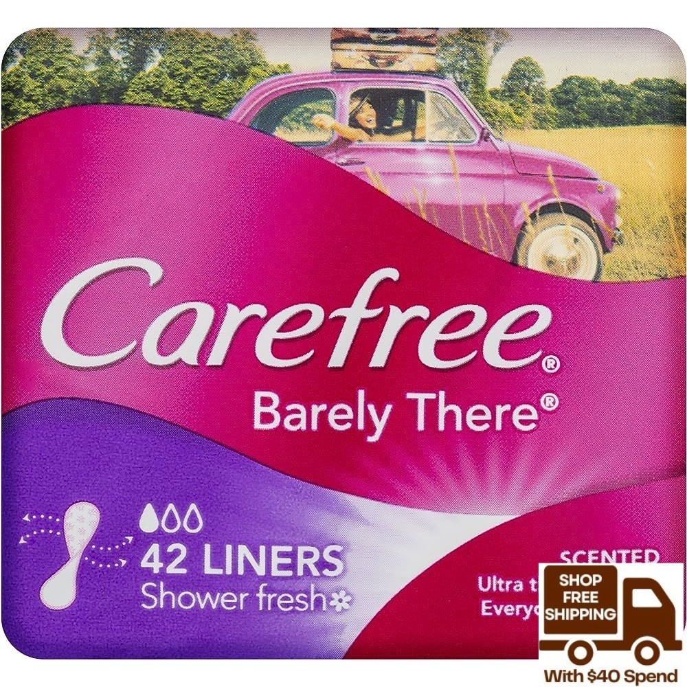 Carefree Barely There Shower Fresh Scent Panty Liners 42pcs | Shopee ...