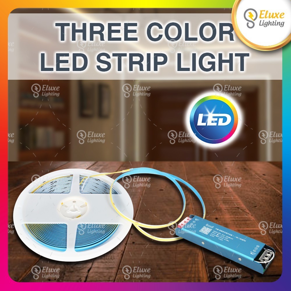 COB Flexible 24V 3 Color 10 Meter LED Strip Light/Power Supply Smart ...