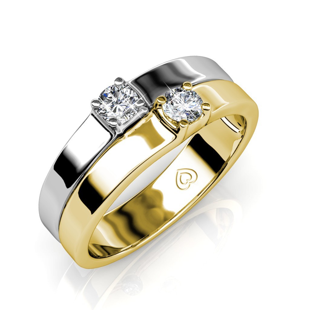 Her Jewellery Devoted Ring - Luxury Crystal Embellishments with 18K ...