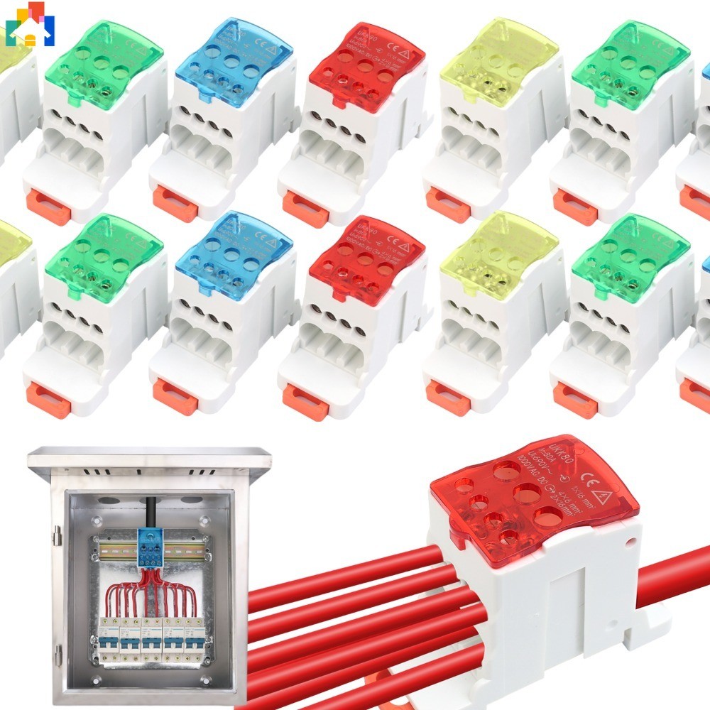 UKK80A Single-pole Terminal Block Universal Electric Wire Connector One ...