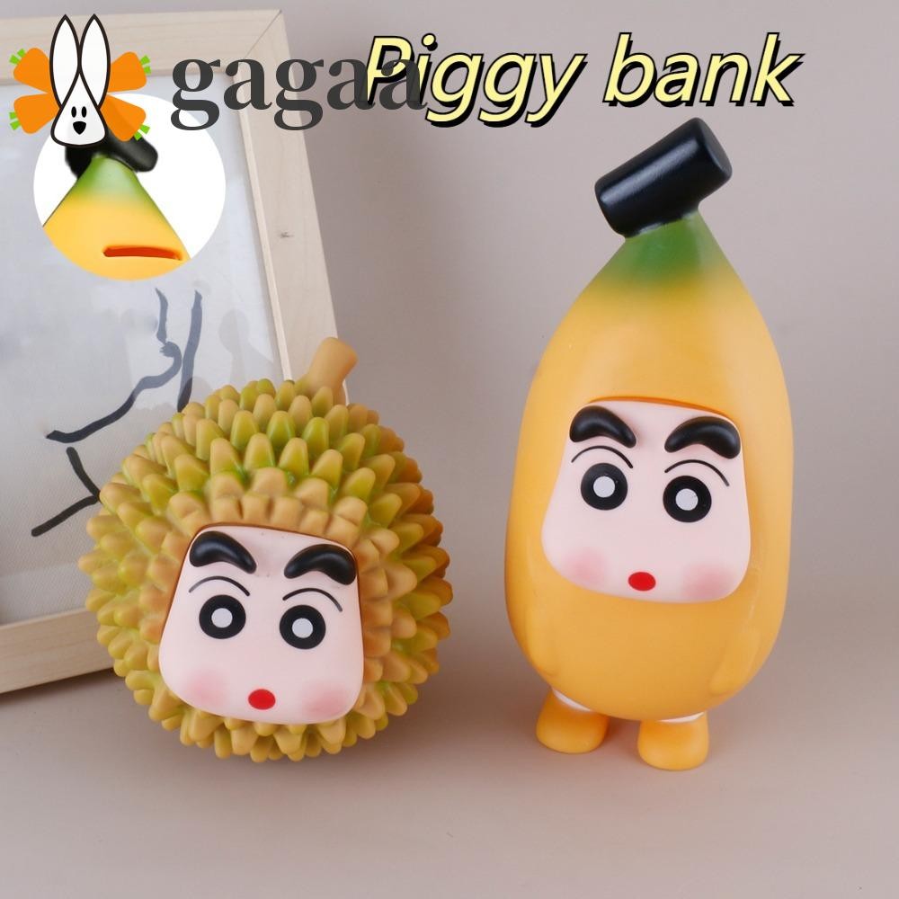 GAGAA Fruit Crayon Shin-chan Piggy Bank, Durian Banana Crayon Shin Chan ...