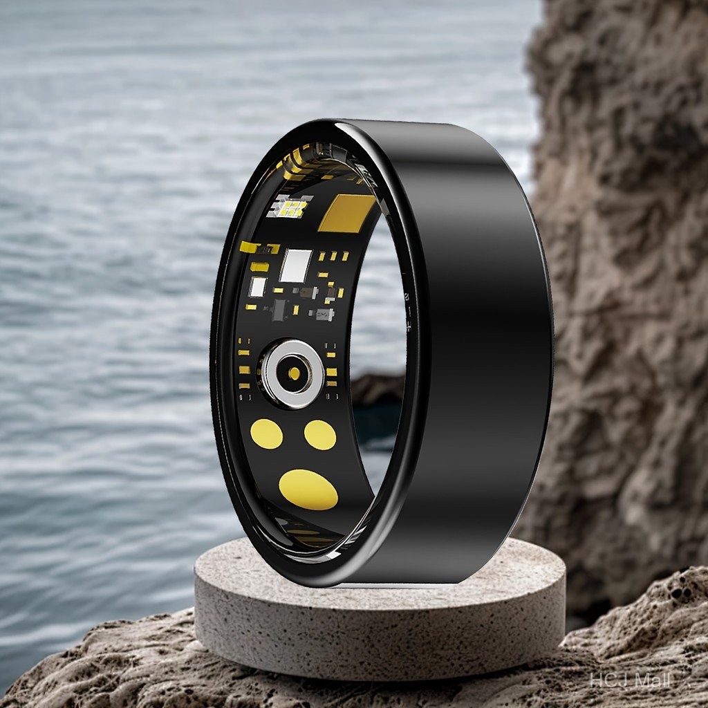 2025 Titanium Smart Ring for Men Women, IP68 Waterproof, Step/Sleep/HR ...