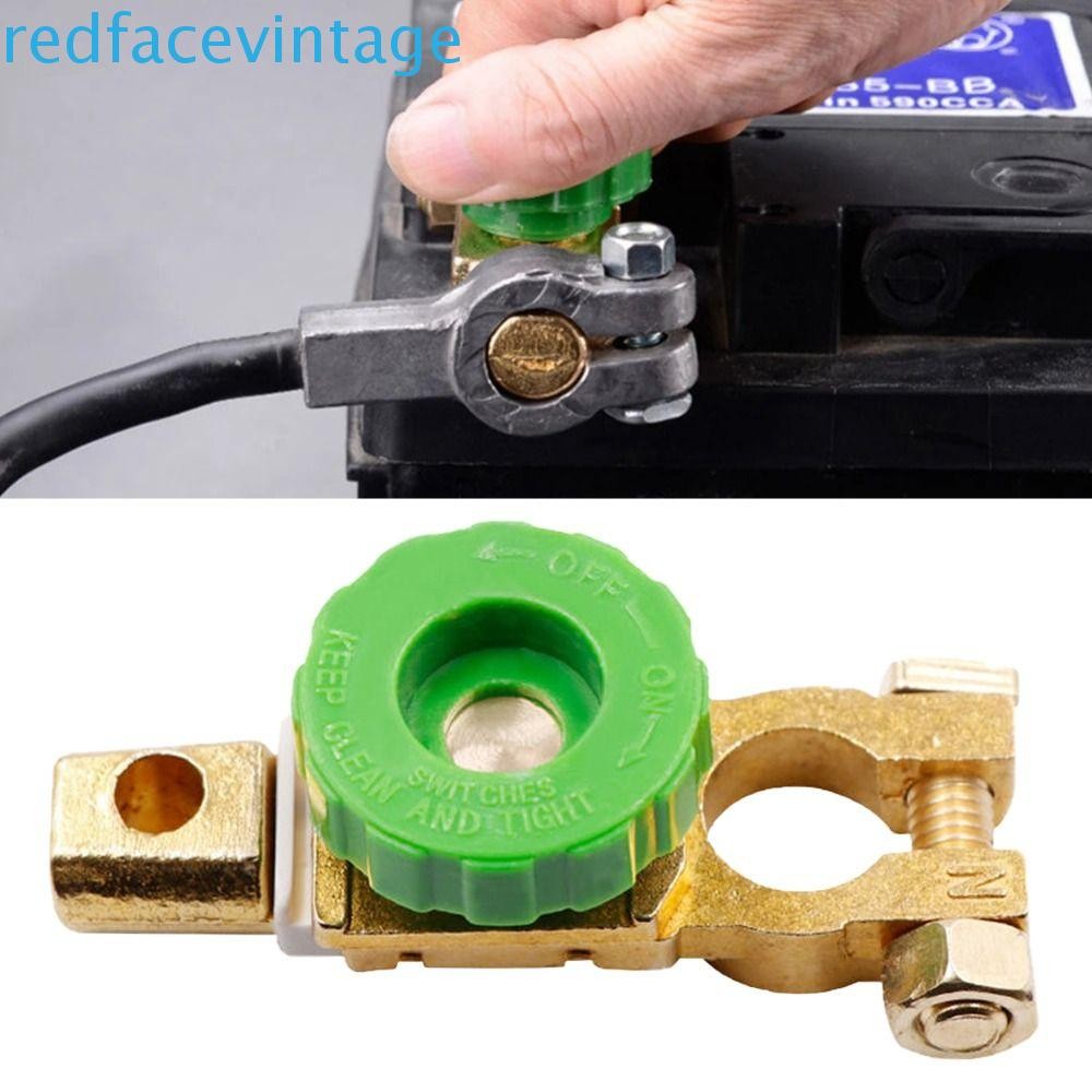 REDFACEVINTAGE Car Battery Disconnect Switch, 10/17mm Pure Copper ...