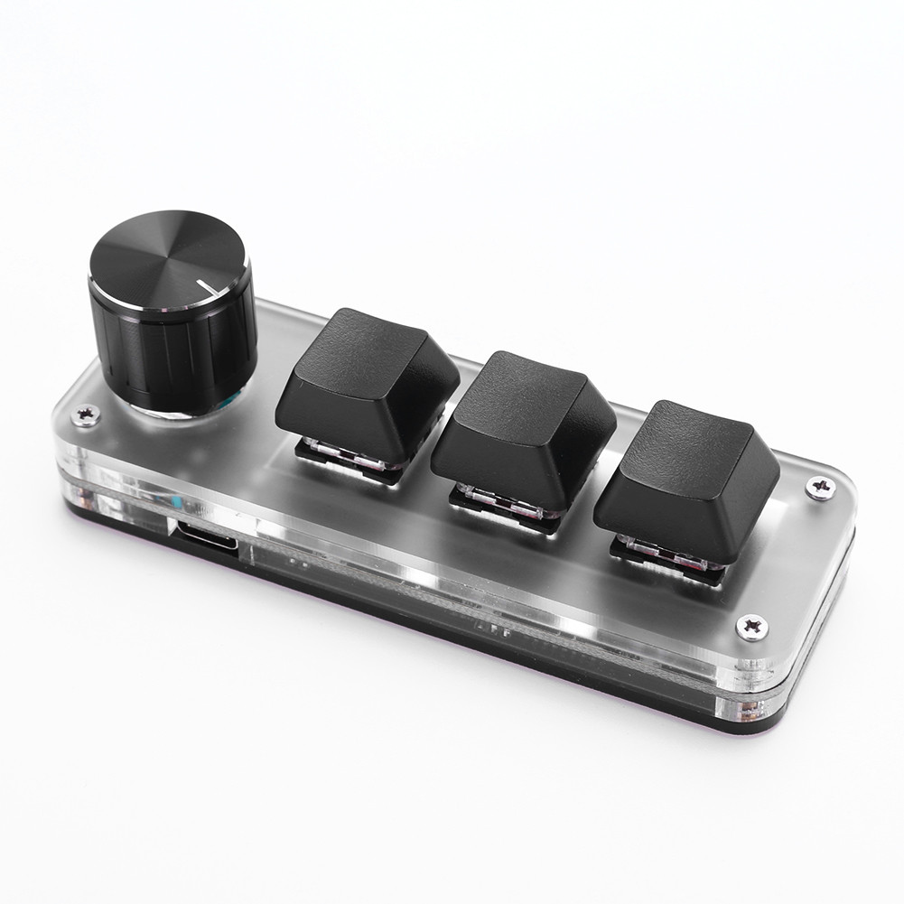 3 Key 1 Knob/4 Key Mini Mechanical BT Keyboard RGB Wired USB Mechanical ...